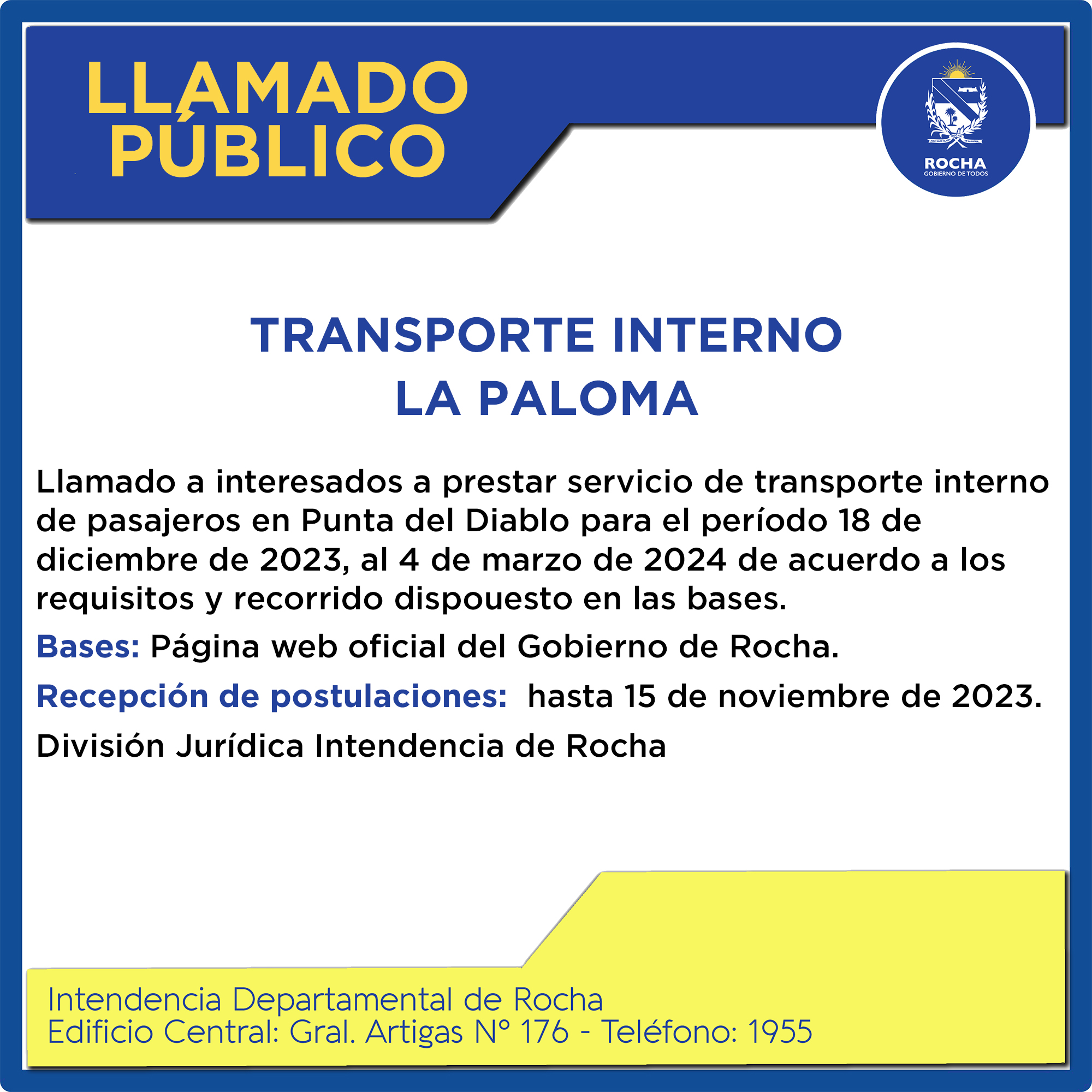 Llamado a Transporte Interno